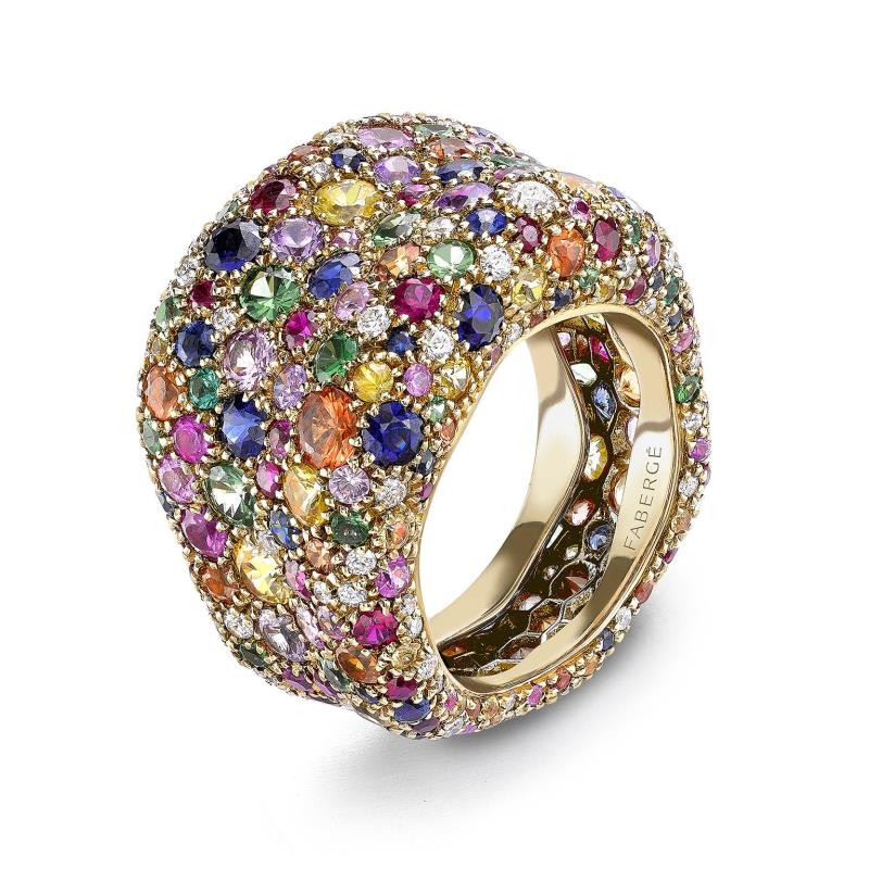 Emotion Yellow Gold Multicoloured Gemstone Grande Ring – Tavern Shops ...
