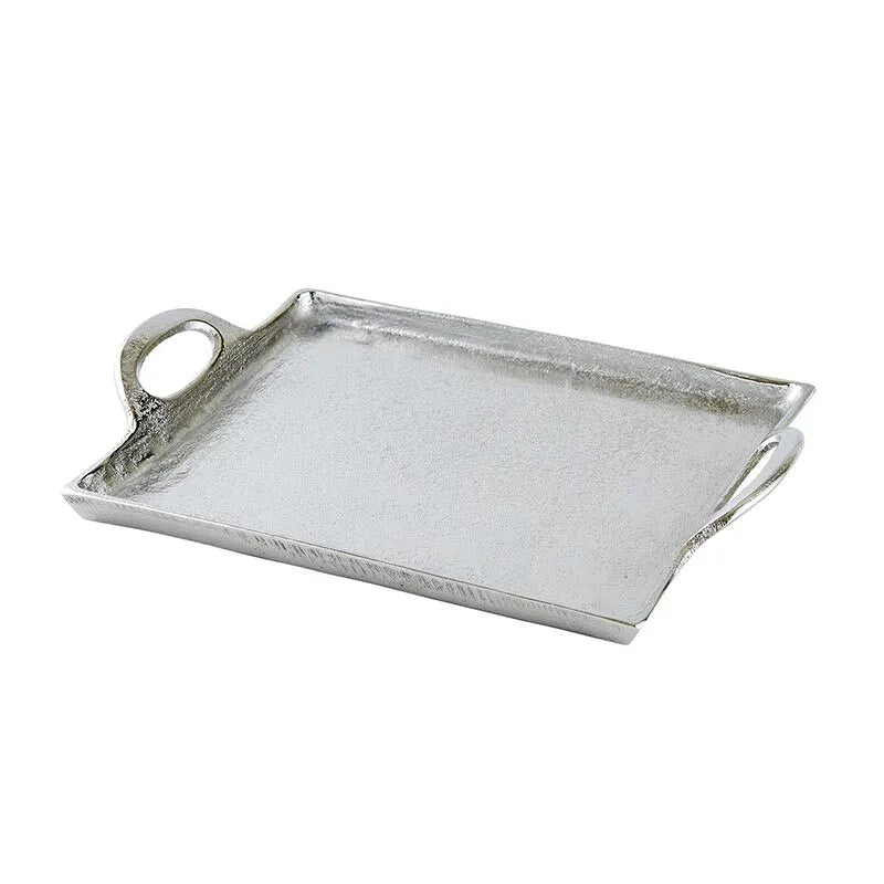 Square Galvanized Serving Trays BBQ Stainless Steel Serving Trays